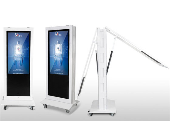 Floor Double Sided Display Stand HD Double Side 42" With Movable Castors