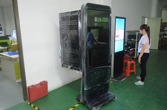 Anti Glare LCD Floor Stand Digital Signage Kiosk  High Brightness