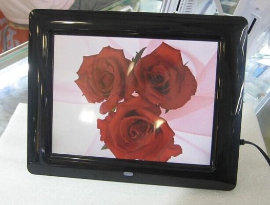 Small Screen 8 Inch Digital Photo Frame With Music , Desktop / Wall Mounted