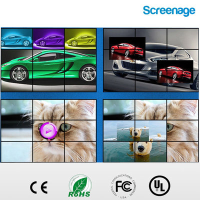 Indoor Video Wall Monitors TV Panel Digital Signs Rohs 8mm Bezel