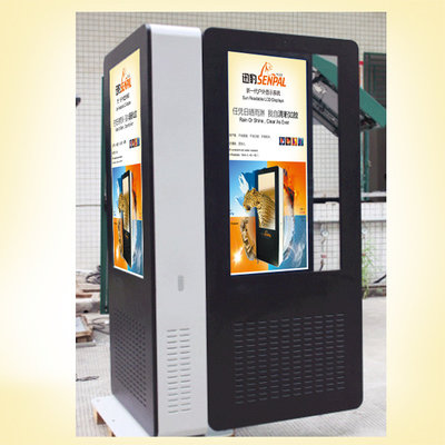 65" Water Proof Outdoor Interactive Kiosk , 1080P Double Side Lcd Digital Signage