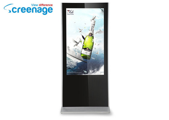 49" 55" Floor Standing Kiosk , Full Hd 1080p LCD Commercial Digital Signage