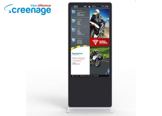 Floor Stand HD Touch Screen Kiosk  Lcd Ad Player For Airport