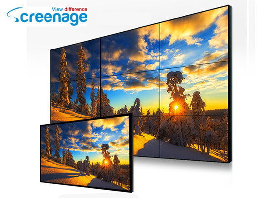 Indoor LCD Video Walls Wall Mount Flat Panel 55 Inch Display