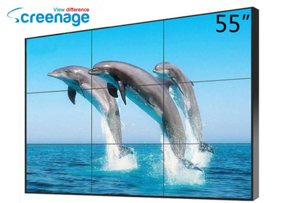 Full Color LCD Video Walls Tube Chip Color 3 X 3 55 Inch  1080P LG Super Narrow