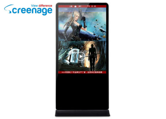 49" Totem Touch Screen Digital Signage , Android Media Player Standing Quad Core IR