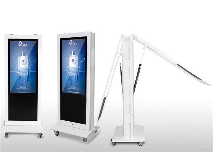 Floor Double Sided Display Stand HD Double Side 42" With Movable Castors