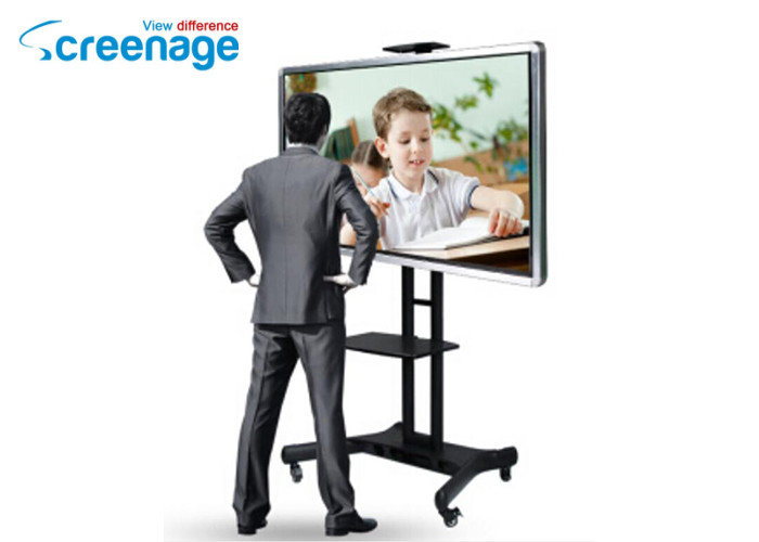 Free Standing Sliding Smart Interactive Whiteboard Lcd Pc Interactive Smart Board