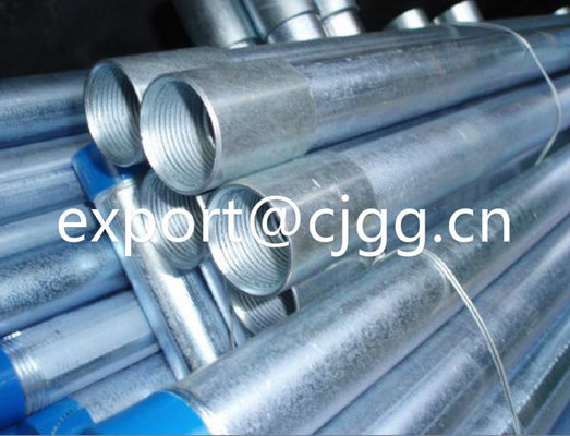 Low Pressure Hot Dipped Galvanized Pipe , Threaded Seamless Black Steel Pipe