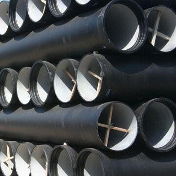 DN125 / ISO2531 K8 DN800 Black Ductile Iron Pipes with Water Pressure Test