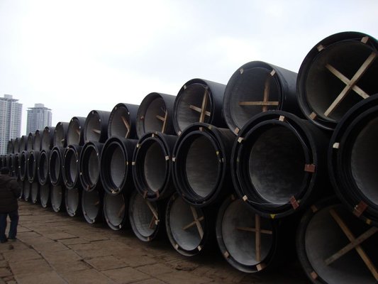 ISO2531, EN545 Standard Black Ductile Iron Pipes For Water Supply K8, K10 Class