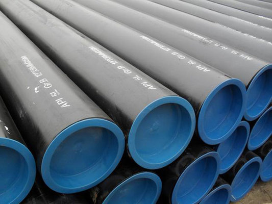 API 5L Oil Casing Pipe / Black Painting ERW Welded Pipeline Round