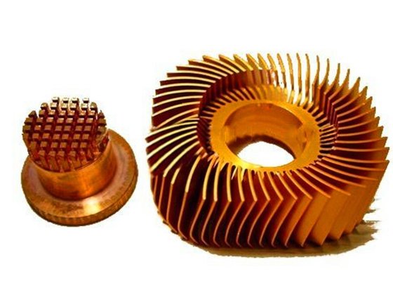 Anodized LED Copper Heat Sink Precision Plated Nickel Surface