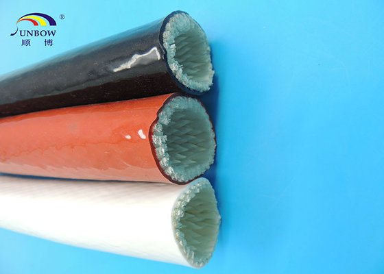 Braided Silicone Coated Fiberglass Sleeving Heat Resistant  and Fire Prevention