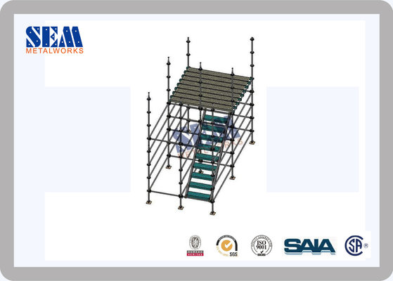 Building Ringlock Scaffolding System Cold Galvanized Horizontal