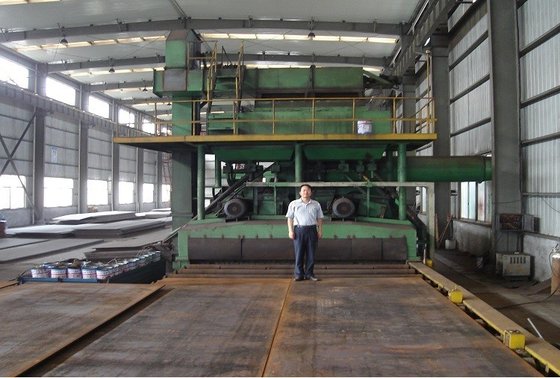 Steel pipes , square tube Heavy H-beam shot blasting equipment 5 - 60mm