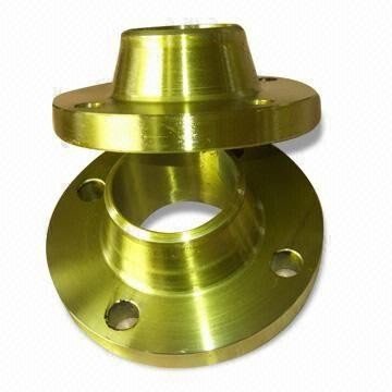 A105, LF2 Weld Beck / Slip On Golden Coating Forged Steel Flanges For Natural Gas