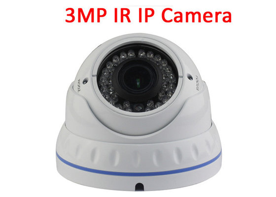 3 MegaPixel Dome Poe IP Camera High Resolution , Wide Angle IP Camera