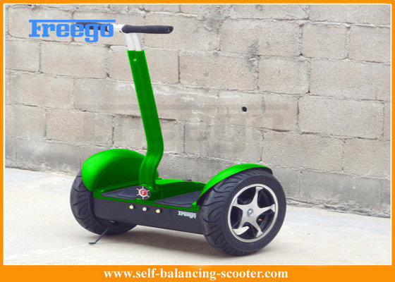 Off-Road 2 Wheel Electric Scooter Green Foldable With 6 LED Lights