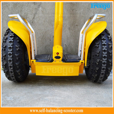 Yellow Folding Two Wheel Stand Up Electric Scooter For Outdoor Tourism