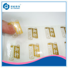 PVC Transparent Die Cut Stickers On Sheet, Self Adhesive Plastic Label For Bottle