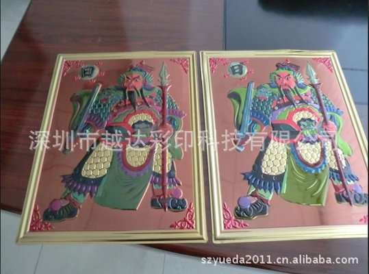 Flatbed UV inkjet printing machine on sheet metal ceramic wood