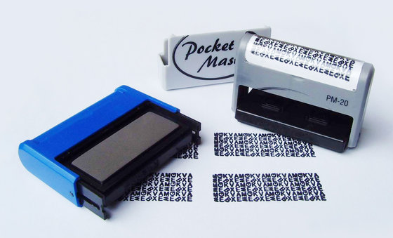 Square Compact Self Inking Pocket Stamp ， Bank Deposit Stamps