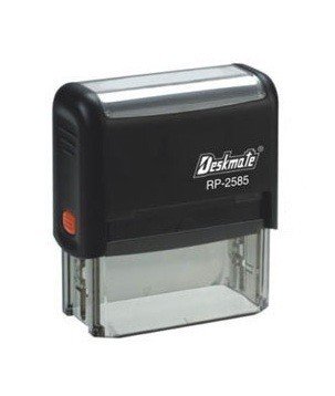 Deskmate rectangle self inking rubber stamps, Return address stamp, Bank Deposit stamps