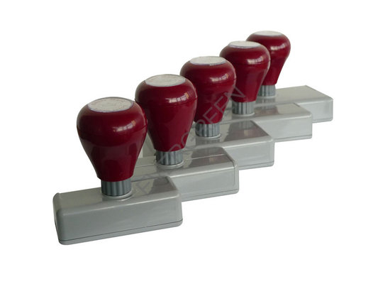 Personal Pre Inked Stamps , Red Monogram Stamp Consistent Impressions