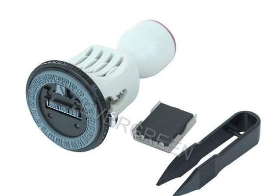 Customized Traditional metal die plate dater with 24-hour, stock office stamps, Message stamps
