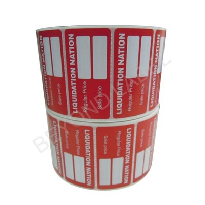 Promotional Customized Adhesive Paper Price Label For Products , Personalized Self Adhesive Paper Price Label