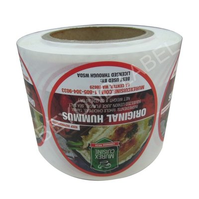 Self Adhesive Paper Labels For Packaging , Roll Round Label Stickers  , Custom Logo Stickers