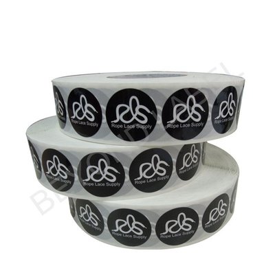 Round Package Glossy Self Adhesive Paper Labels Stickers With Logo Printed