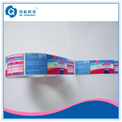 Roll Adhesive Glossy Label For Plastic Bottle  / Self Adhesive Plastic Labels In Roll