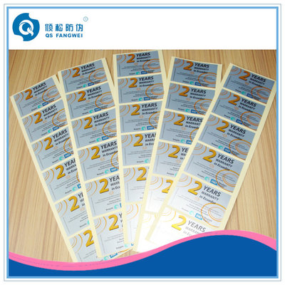 Void Self Adhesive Plastic Labels