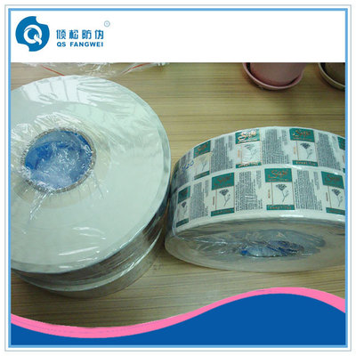 Copper Stamping Foil Plastic Transparent Label , Self Adhesive Plastic Label For Cosmetic