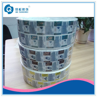 Self Adhesive Plastic Labels For Makeup / Cosmetic Transparent Sticker With Copper Stamping Foil