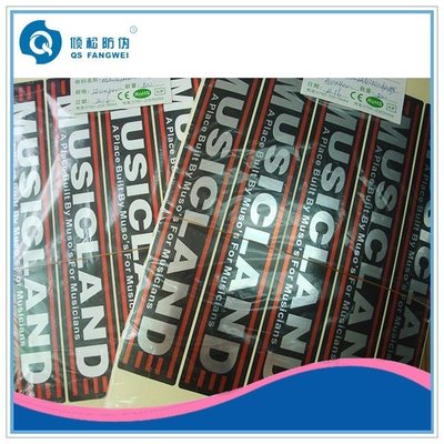 Glossy Silver Self Adhesive Plastic Labels / Glossy Silver Label For Electrical Equipment
