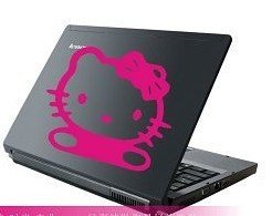 Pink Printed Self Adhesive Stickers / Laptop Cover Stickers For Notebook