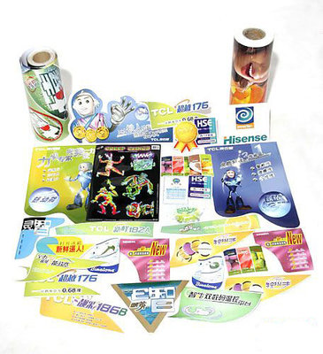 Printed Round Self Adhesive Window Stickers / Static Stickers For Car Glass Surface