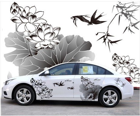 PVC Car Printed Self Adhesive Stickers / Custom Printed Stickers For Cars Cover