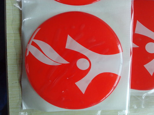 CMYK Printing Self Adhesive Stickers Reflective Resin Type for Outside