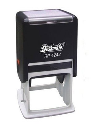 Personalized Deskmate square Monogram and Wedding self inking rubber stamps