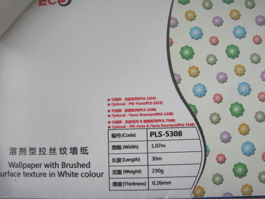 PVC Eco Friendly Wallpaper Solvent , Inkjet Printing Media
