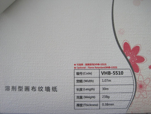 PVC Wallpaper Solvent Inkjet Printing Media For Digital Printing