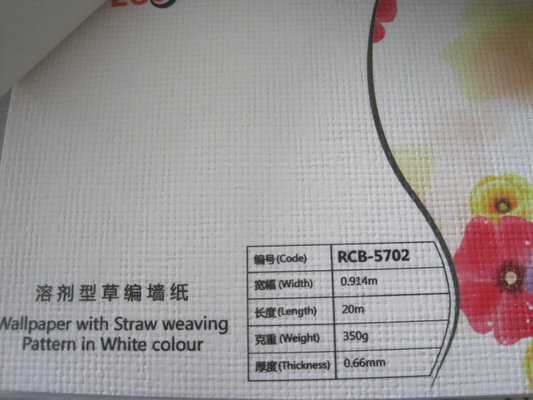 Eco Inkjet Printing Media Fiber Wallpaper Solvent With TC Wall Covering
