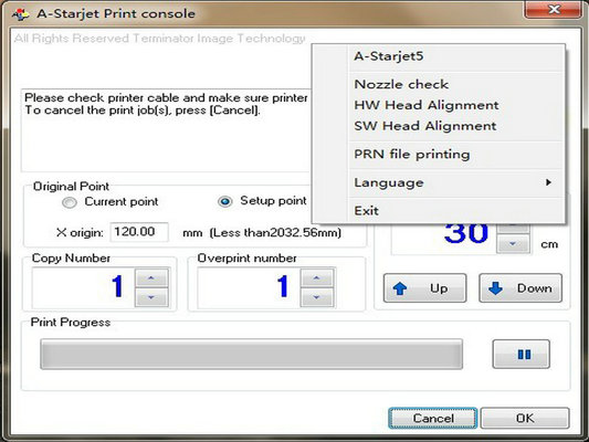 4 Color Photoprint Rip Inkjet Printer Software / IPrint Console DX7