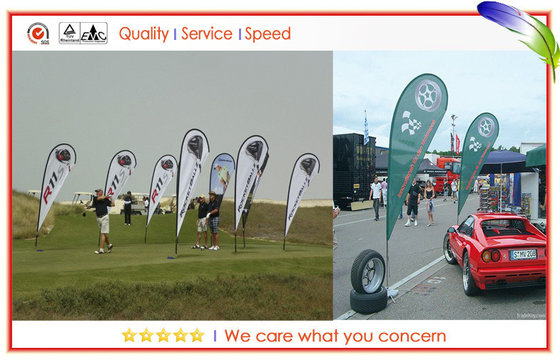 Teardrop Shape Promotion Flag Flying Banners With Dye-Sublimation Printing
