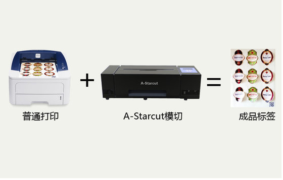 High Speed Solvent Printer Cutter For Adhesive Paper With A4 Size
