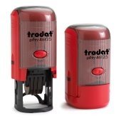 Red, Black and Blue Trodat round self inking date stamps, Teacher stamps, Direct sale stamps